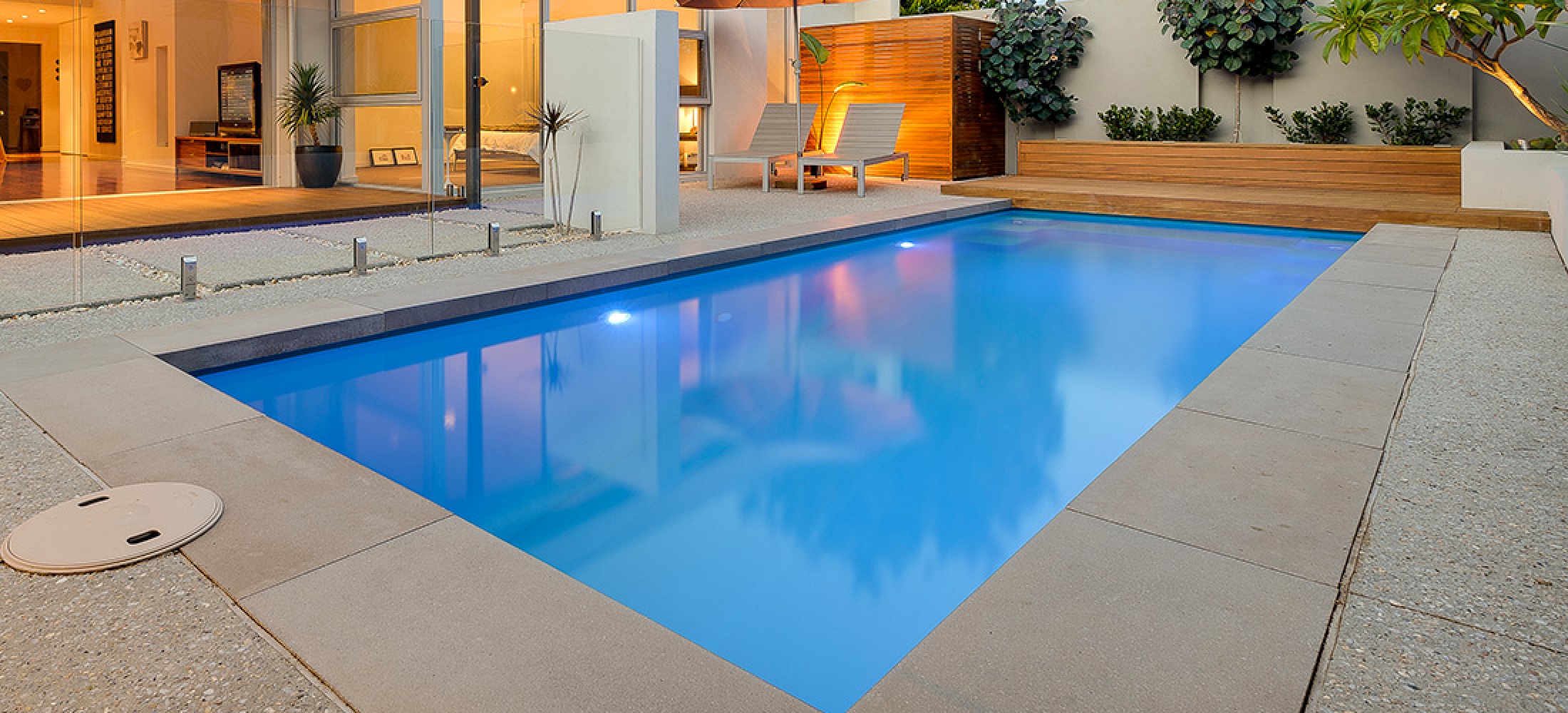 Harmony Fibreglass Swimming Pool - 7m x 2.5m | Gary West Pools